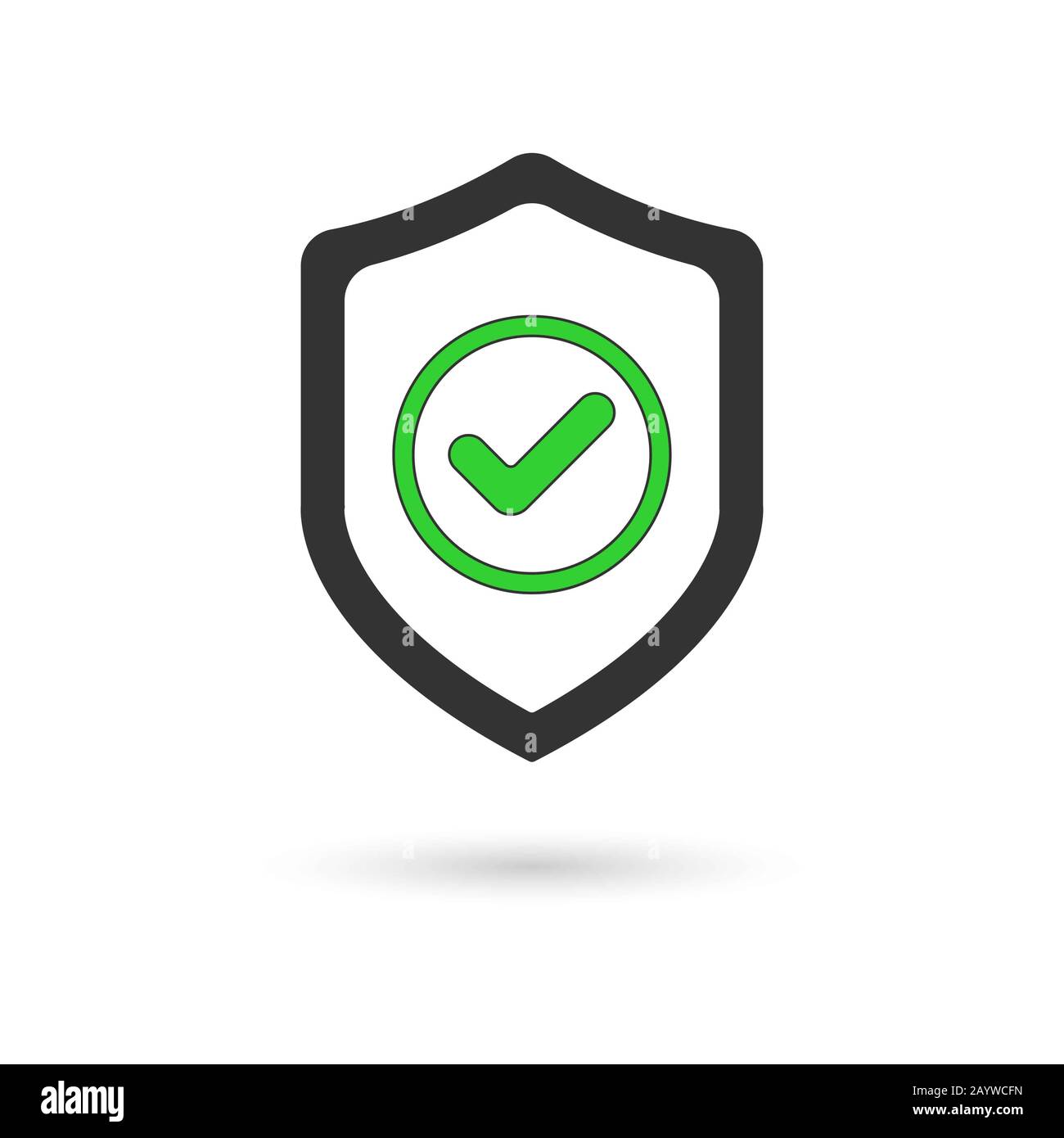 Shield Check Mark Security Icon High Resolution Stock Photography and ...