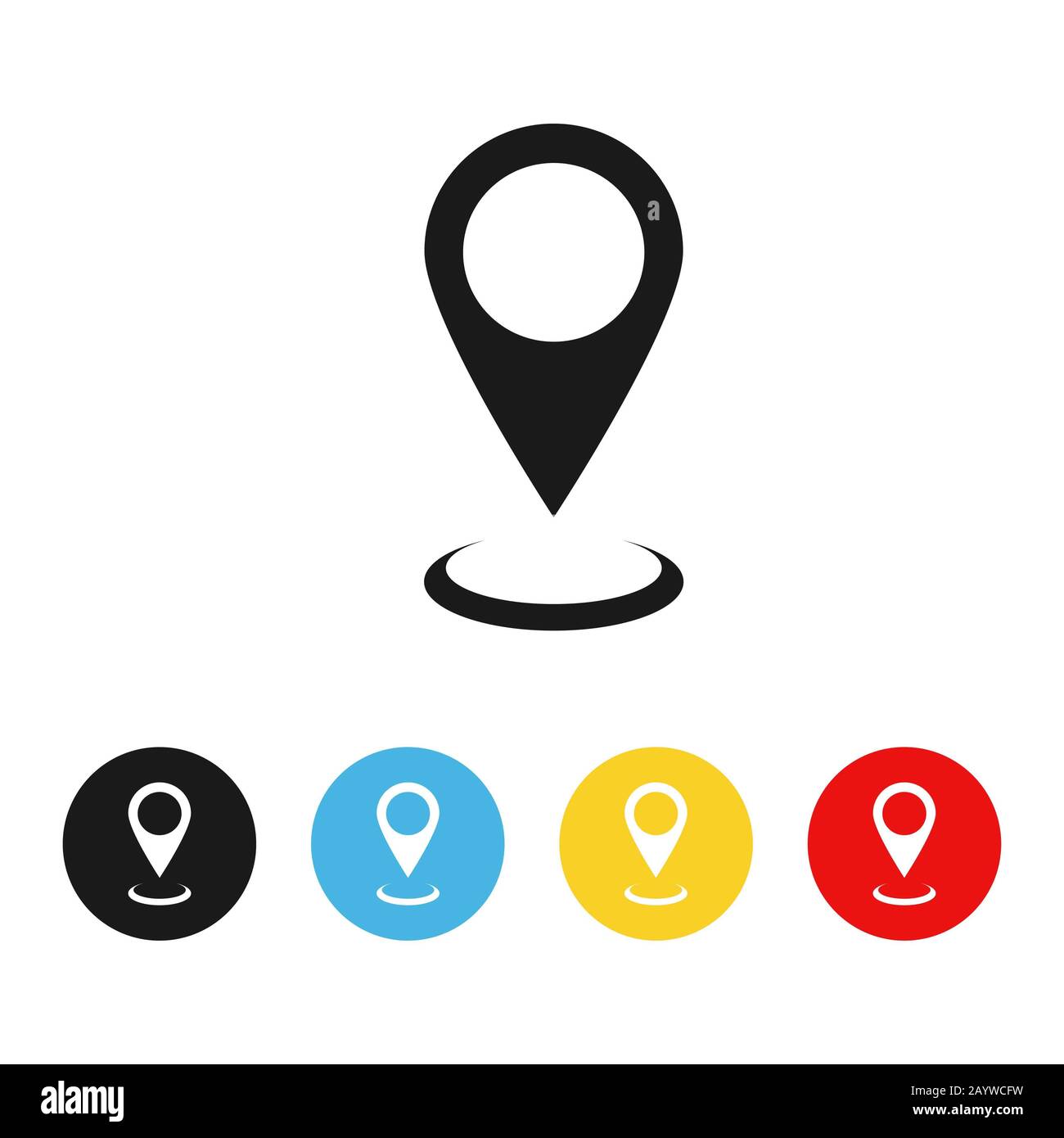 Geolocation icon on a white background. Geolocation icon in colorful ...