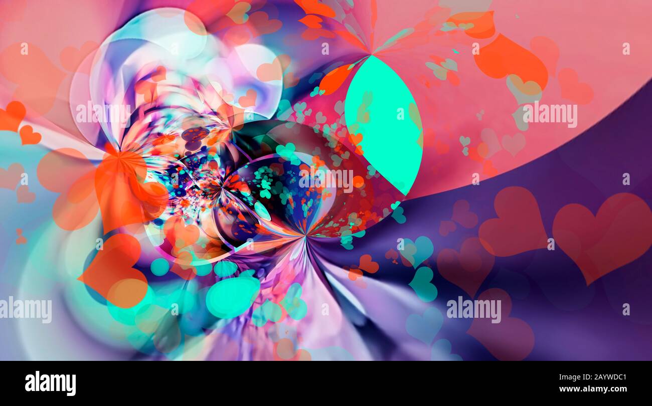 abstract holiday hearts multi-color background trend color 2020. the ...