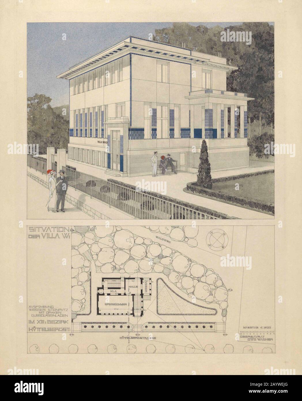 Villa Wagner II (Hüttelbergstraße 28, Vienna). Museum: Vienna Museum ...