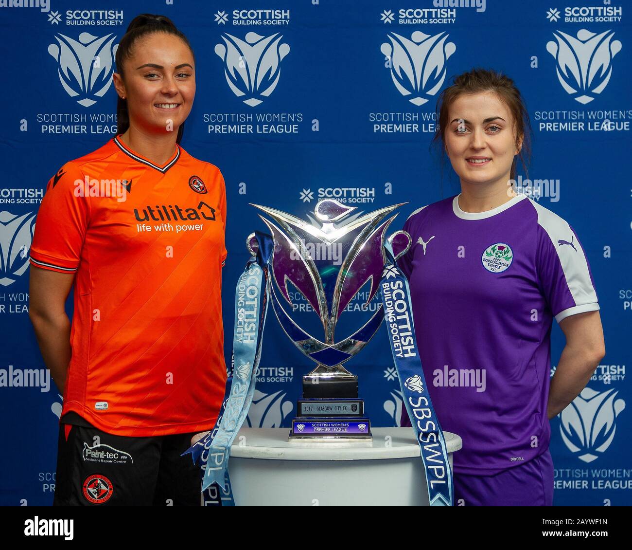 Glasgow, UK. 17th Feb 2020. Keira Johnstone of Dundee United & Hannah ...