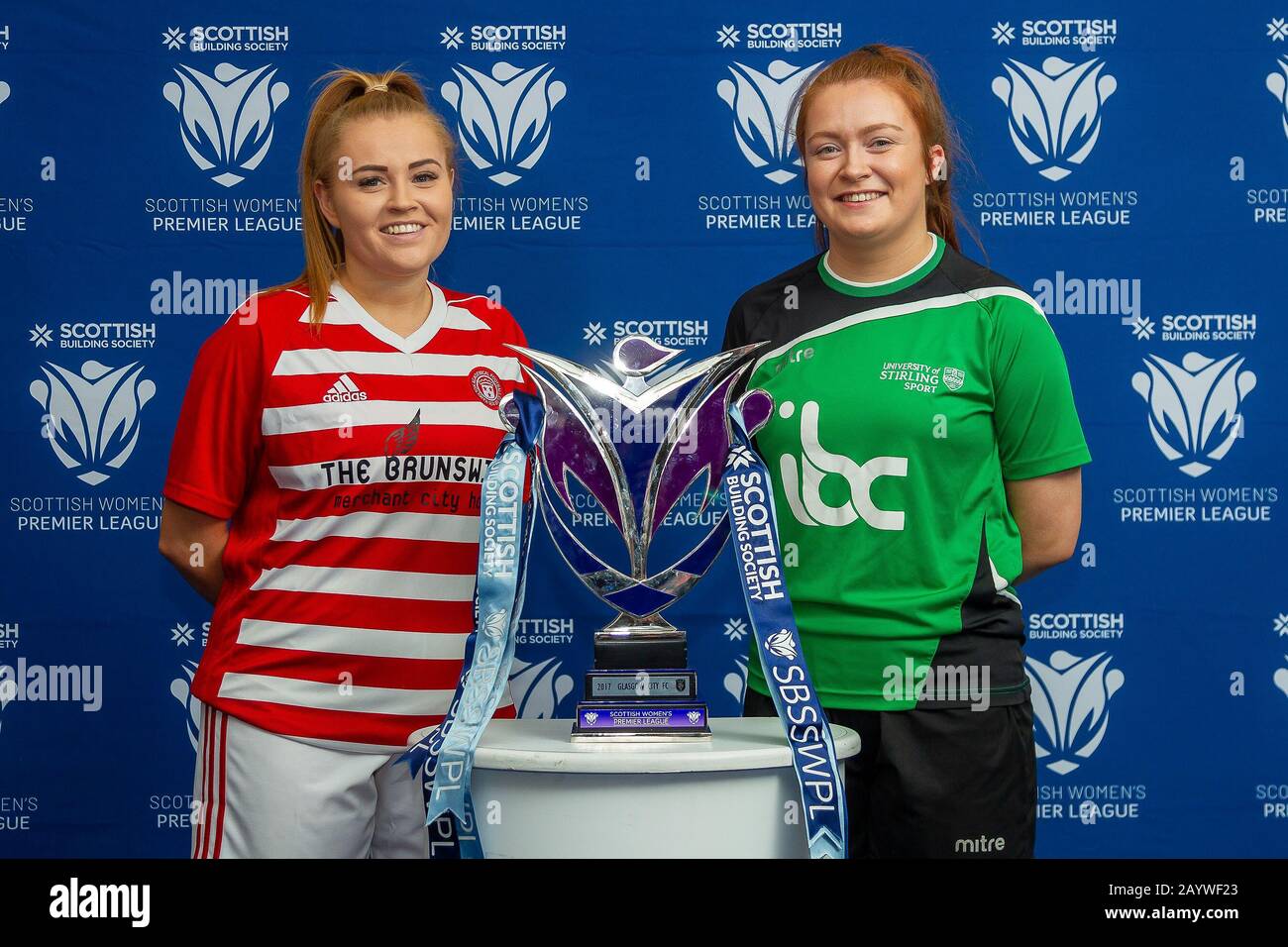 Glasgow, UK. 17th Feb 2020. Megan Quinn of Hamilton Academical & Ciara ...