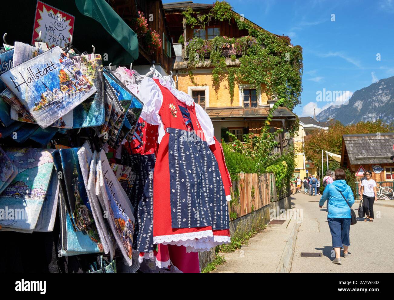 Visiting Hallstatt town Stock Photo - Alamy