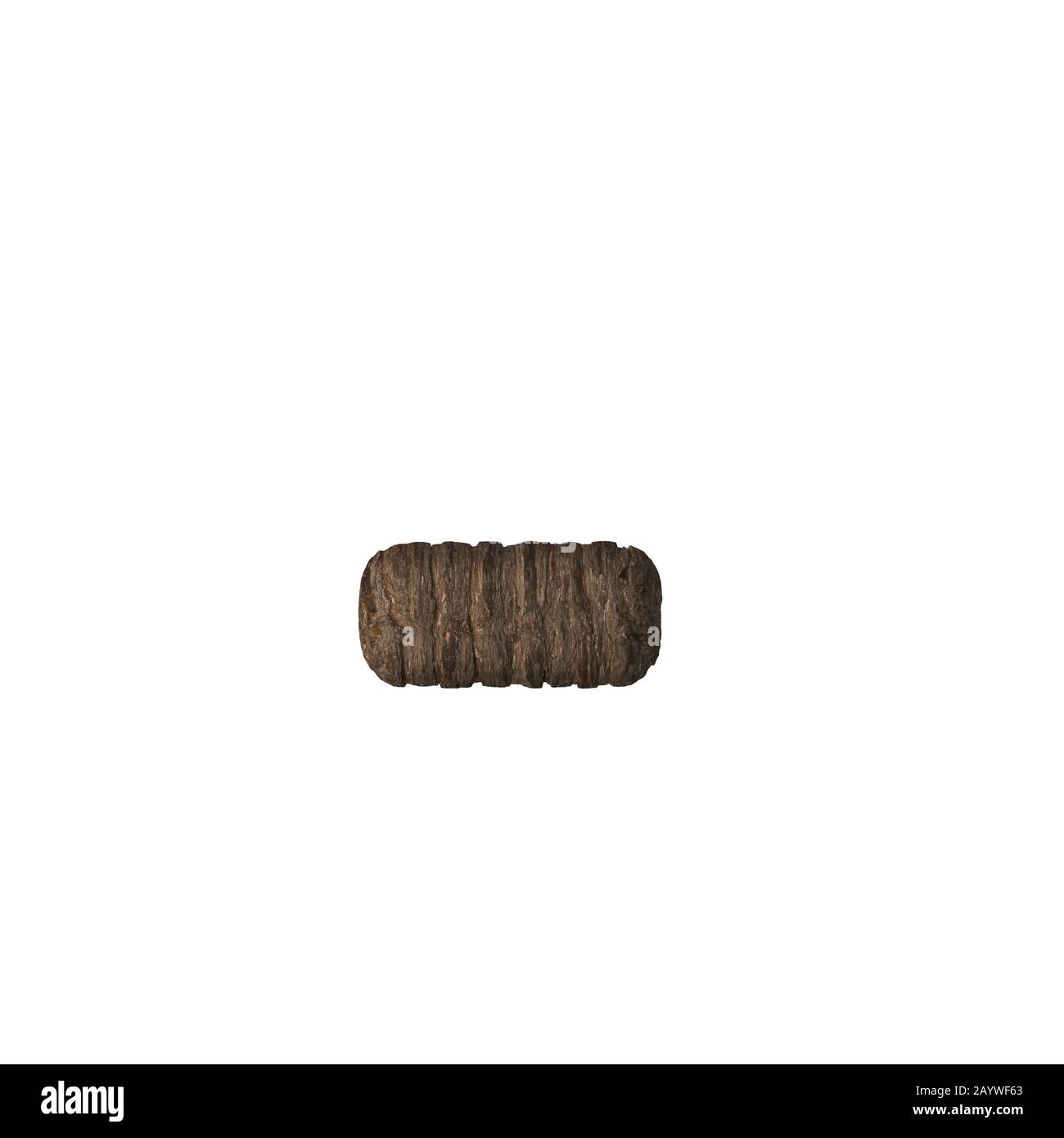 Bark letter - - 3D illustration Stock Photo - Alamy