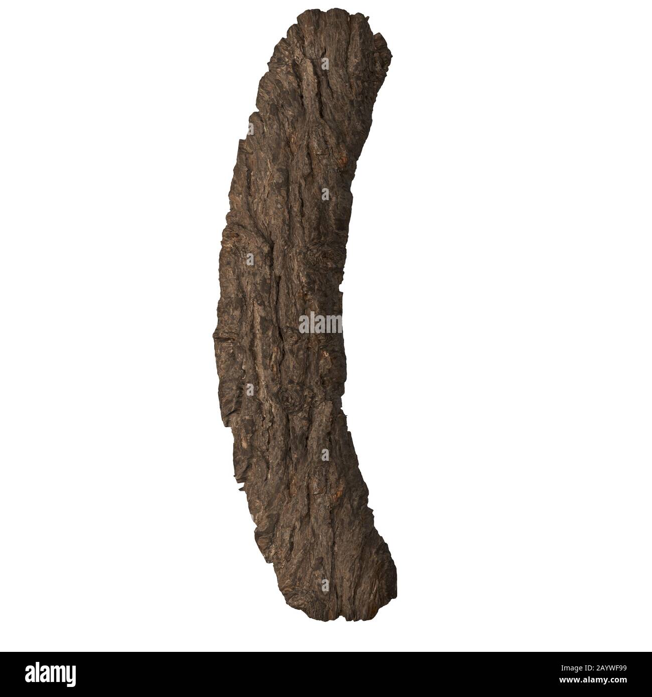 Bark letter ( - 3D illustration Stock Photo - Alamy
