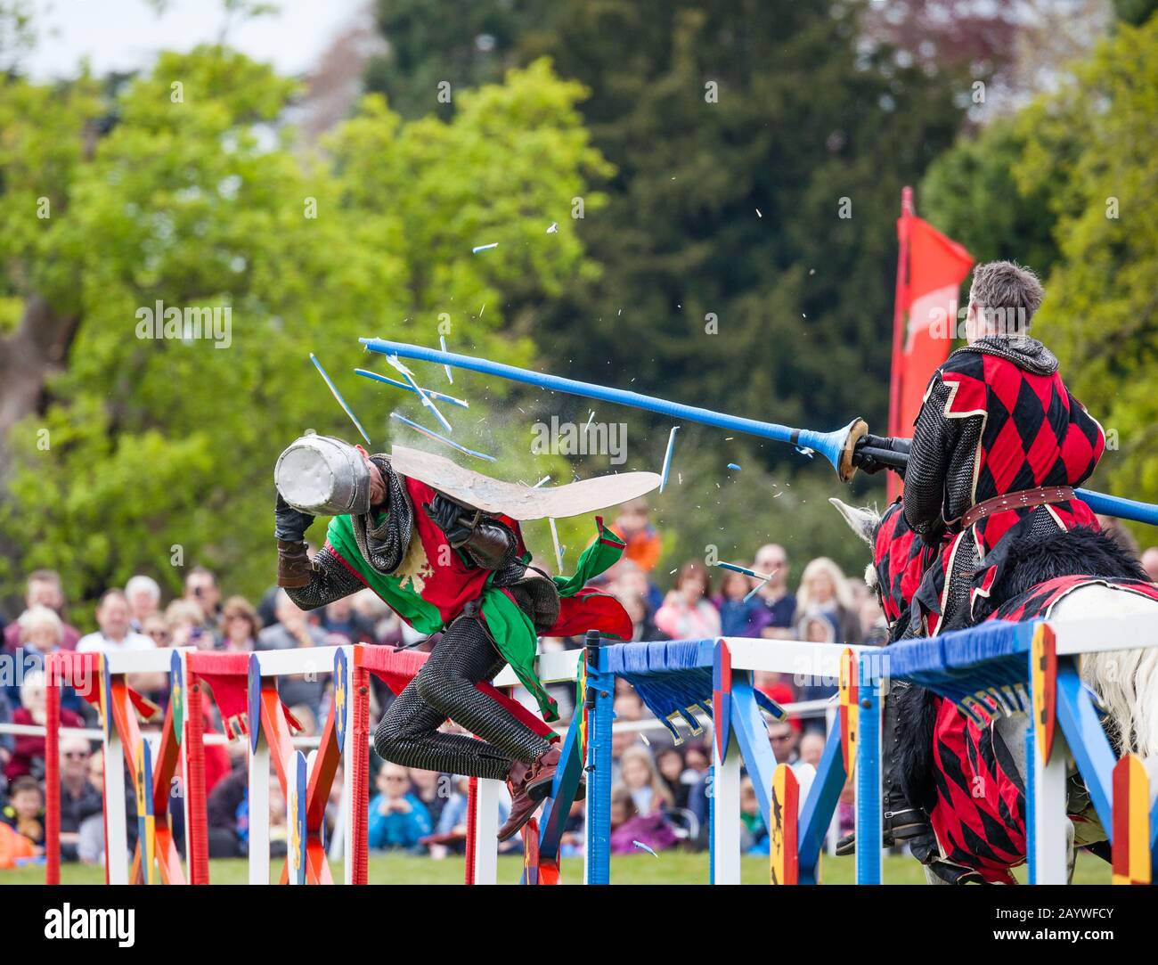 Two men jousting hi-res stock photography and images - Alamy