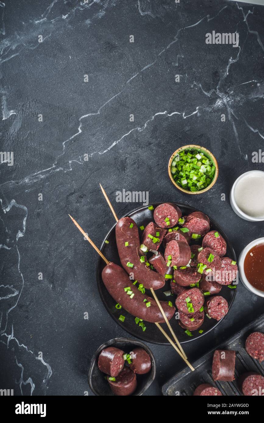 Korean traditional national food. Street home Asian cuisine. Sliced ...