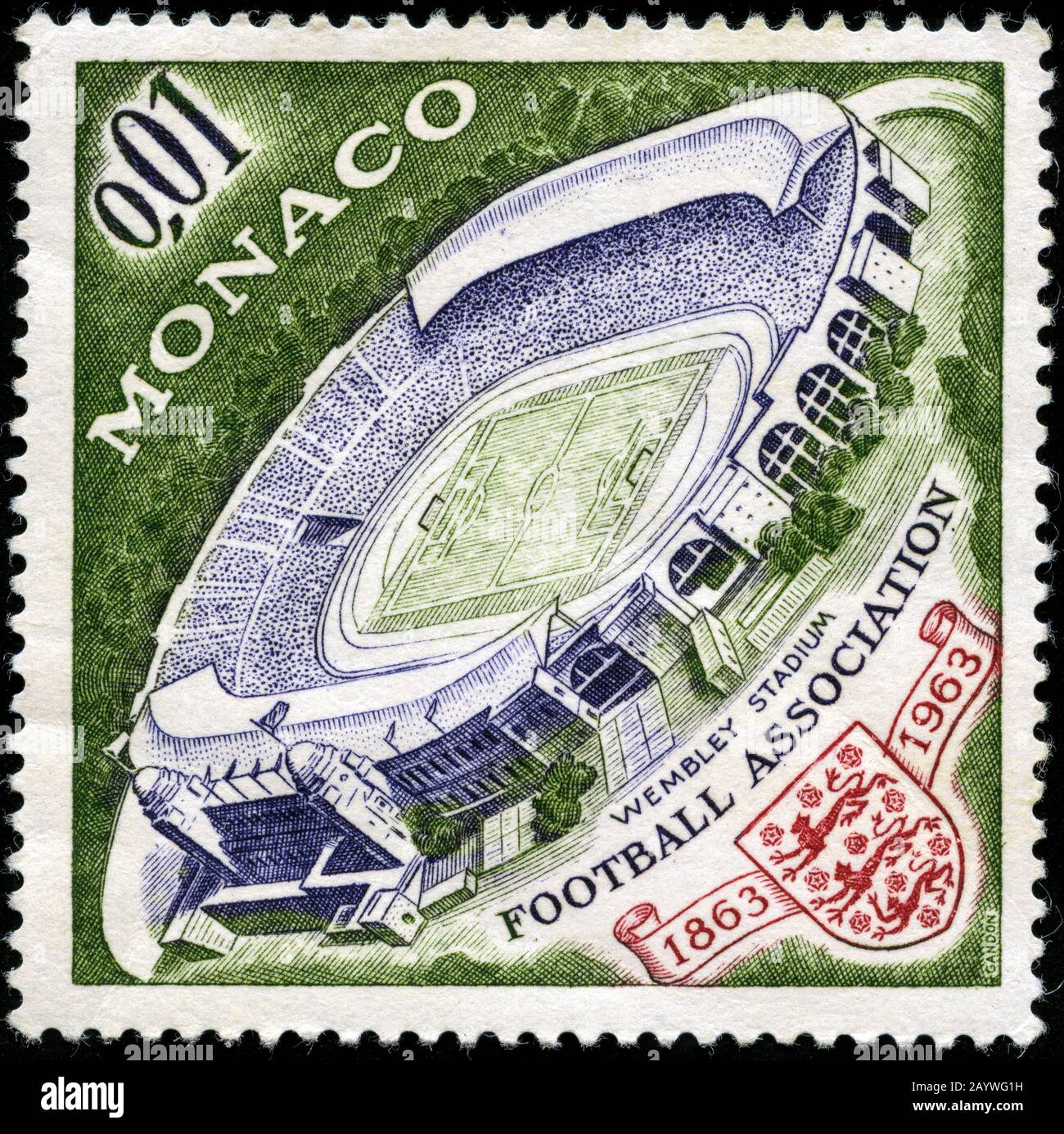 Wembley Stadium; Emblem of the English Football Association Stock Photo ...