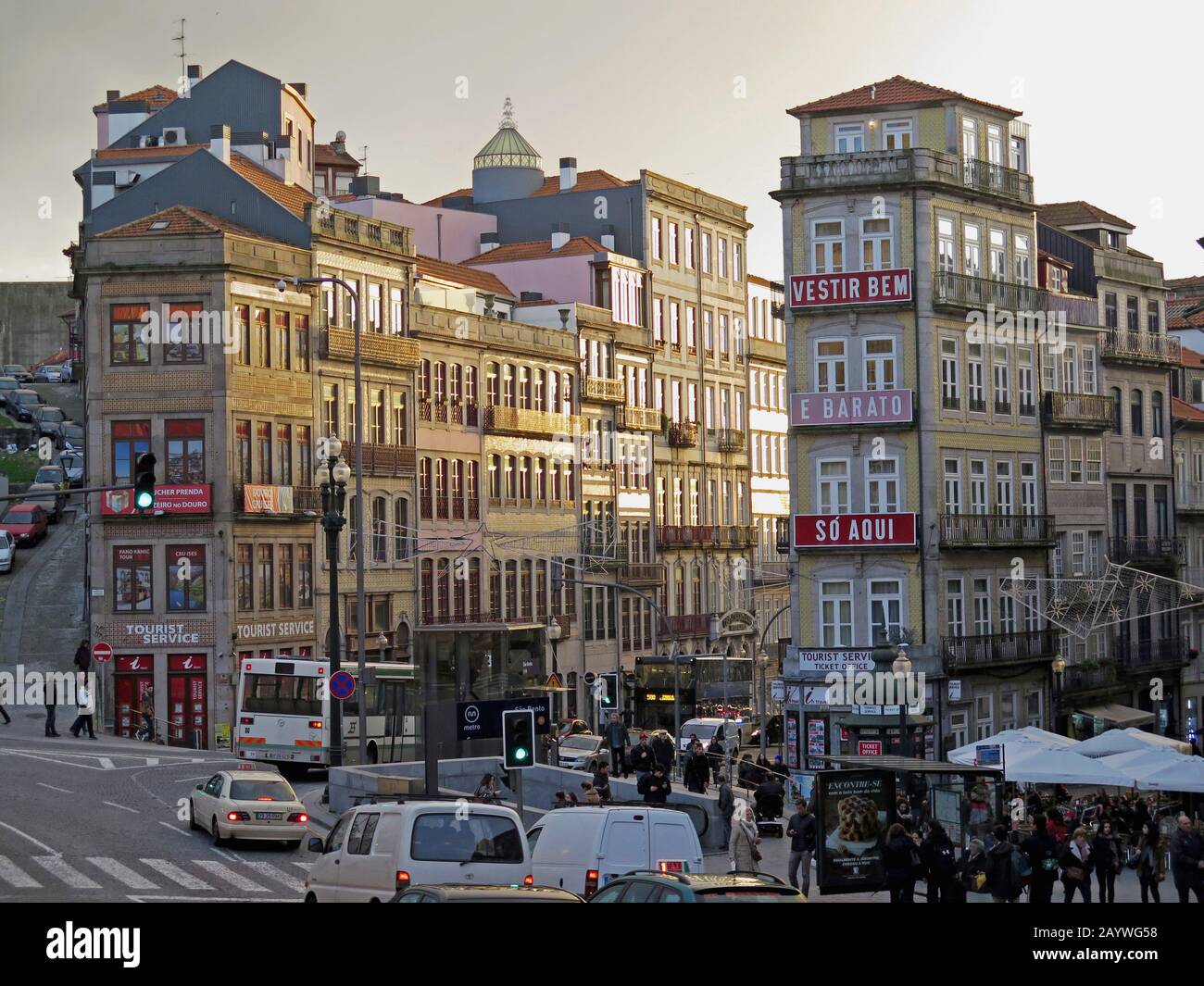 Street view in the Porto citytower Stock Photo - Alamy