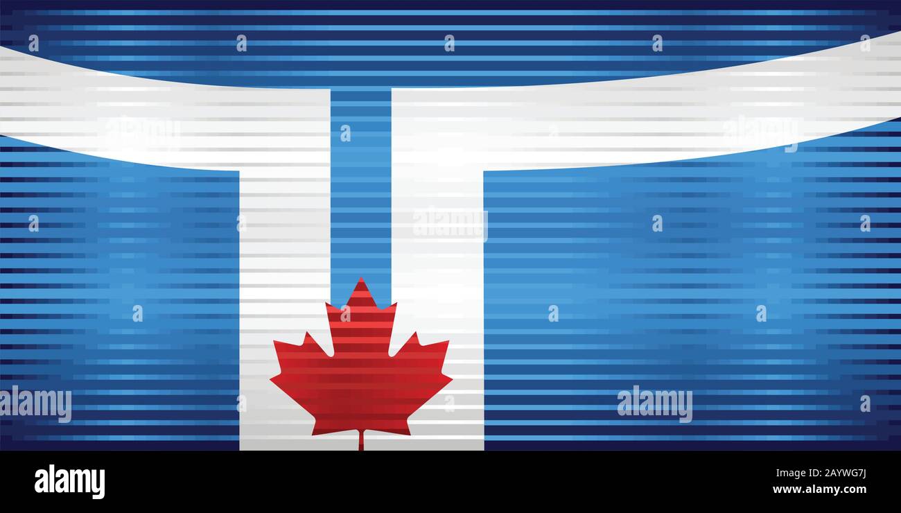 Shiny Grunge flag of the Toronto - Illustration, Three dimensional flag ...
