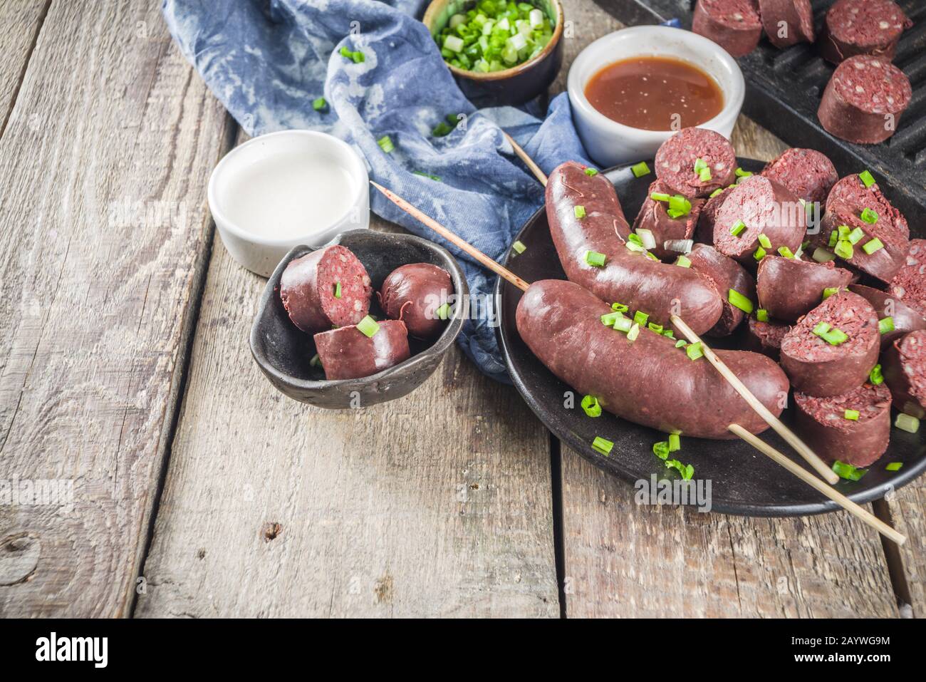 Korean traditional national food. Street home Asian cuisine. Sliced ...