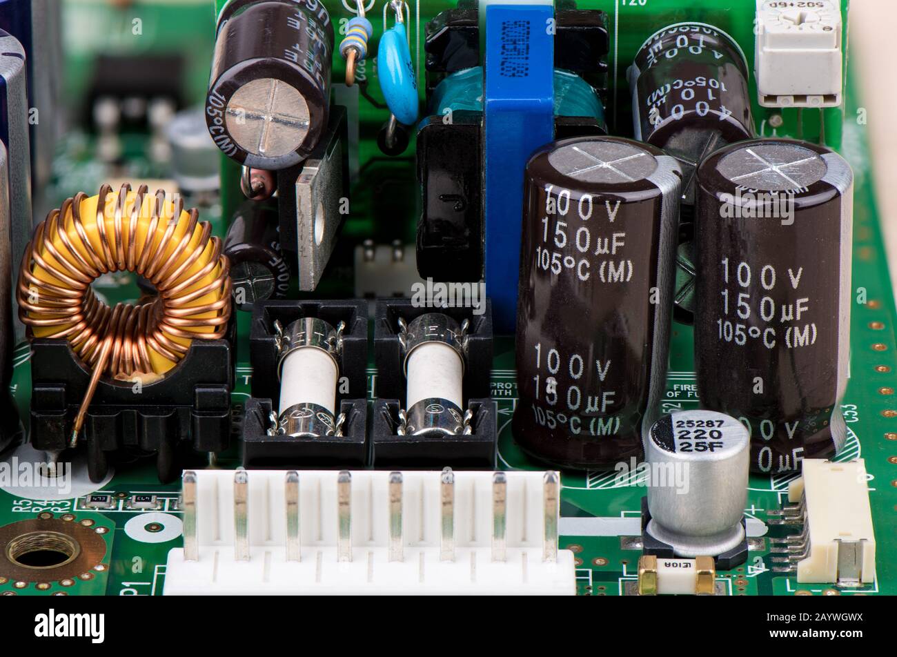 Various electrical components circuit board hi-res stock photography ...