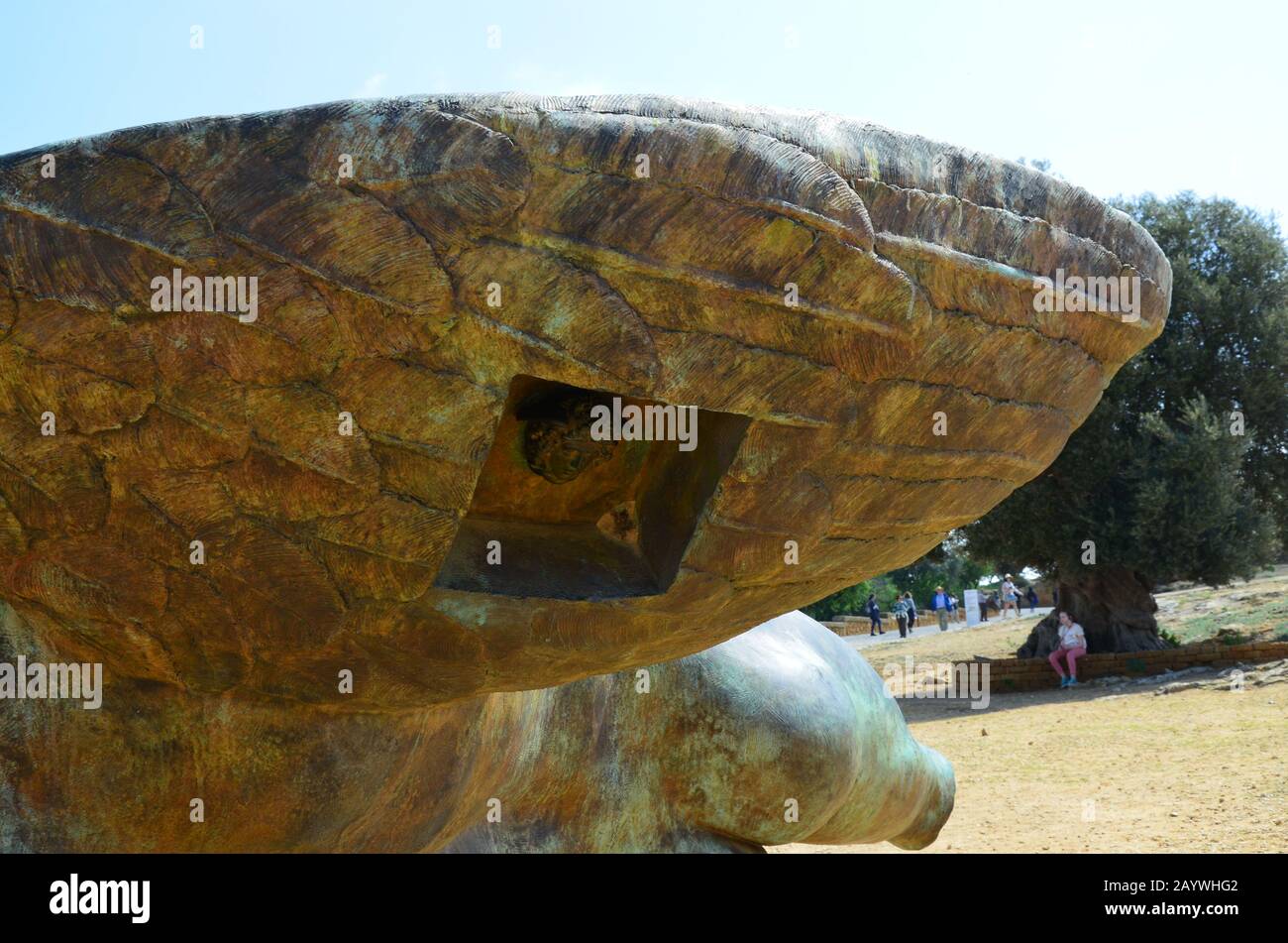 The statue in the archeological area of Agrigento Stock Photo - Alamy