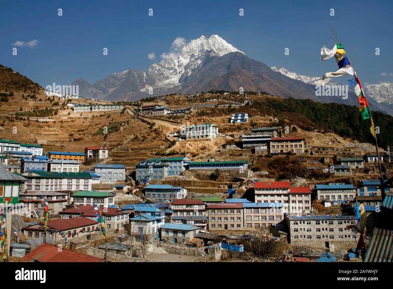 Dingboche village on Everest trek Stock Photo - Alamy