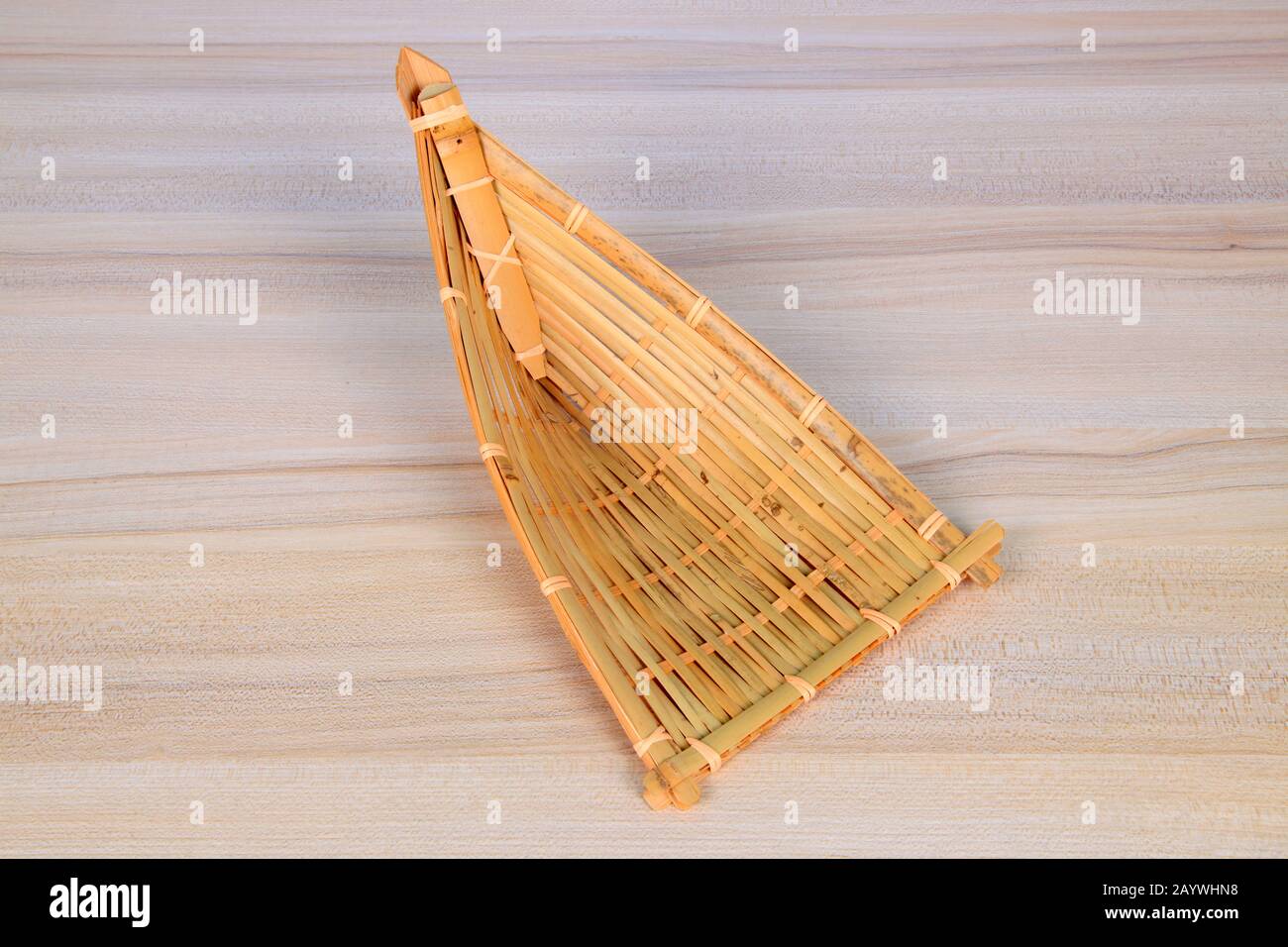 Woven items on white background Stock Photo - Alamy
