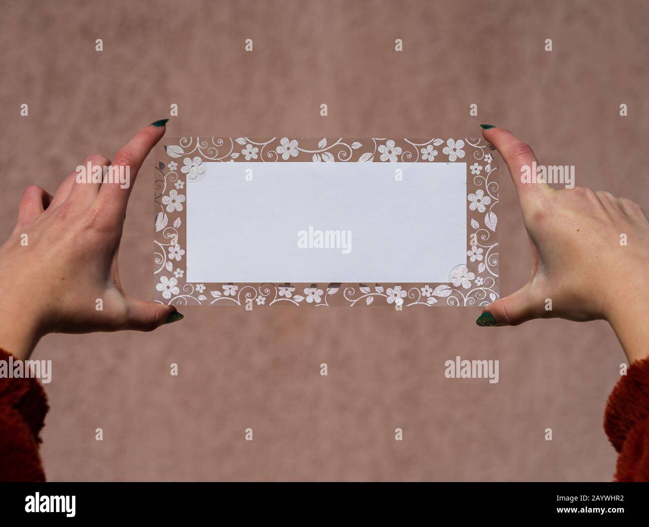 Rectangular floral frame illustration hi-res stock photography and ...