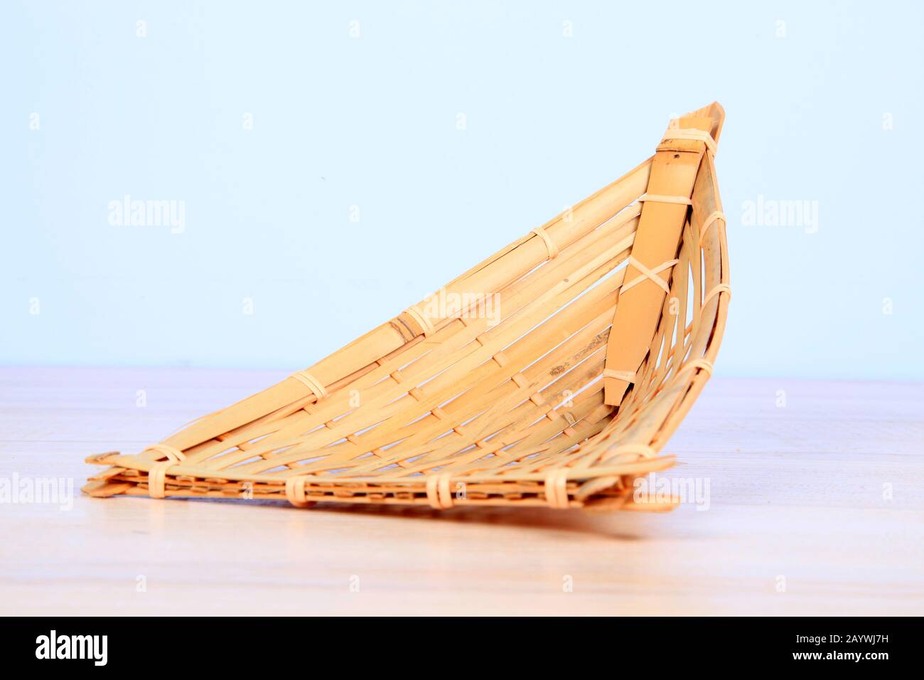 Woven items on white background Stock Photo - Alamy