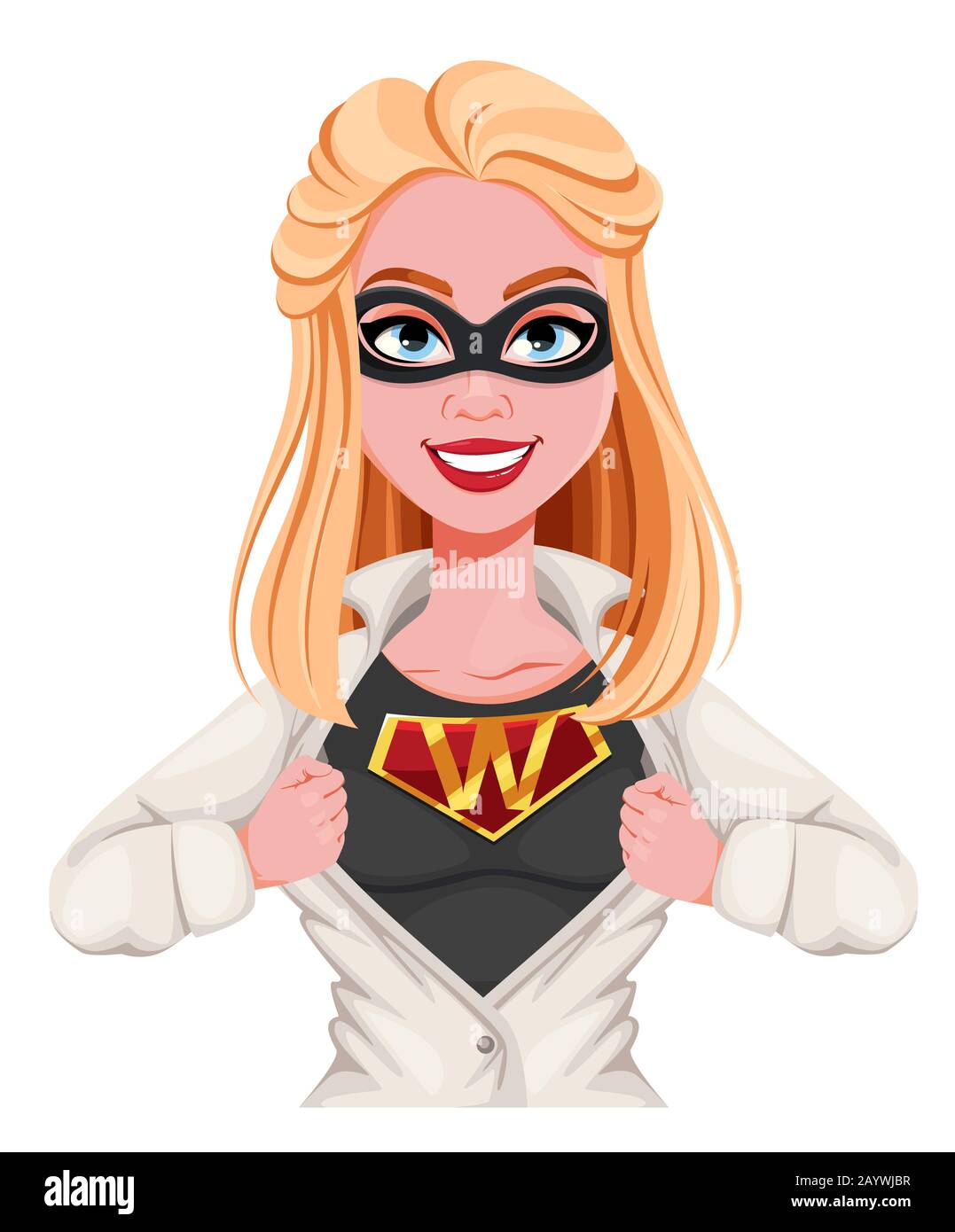 Woman superhero cartoon character. Usable for Women's Day. Stock vector ...