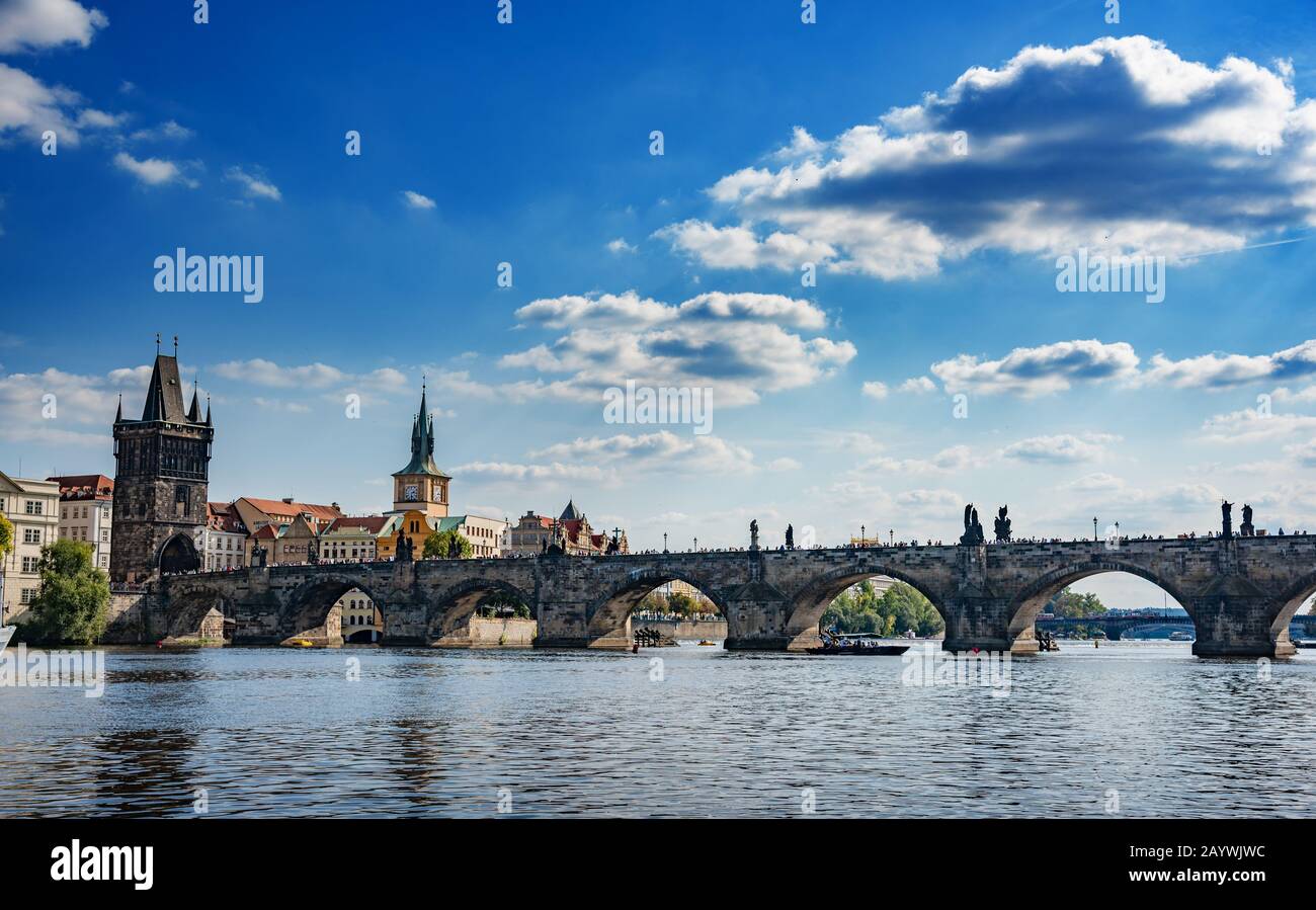 Prague, Charles Bridge Stock Photo - Alamy