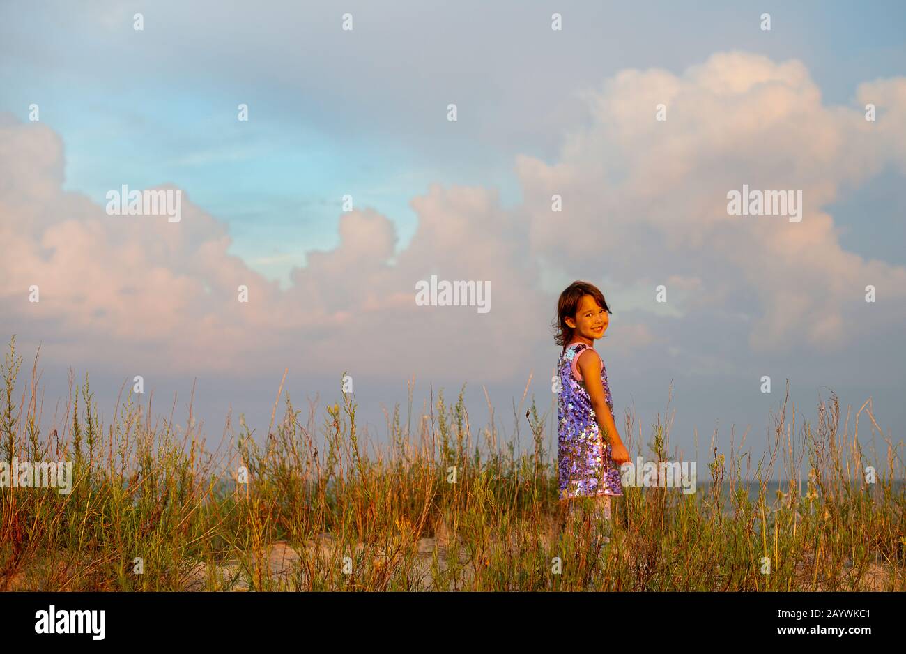 portrait of a beautiful little girl in nature Stock Photo - Alamy