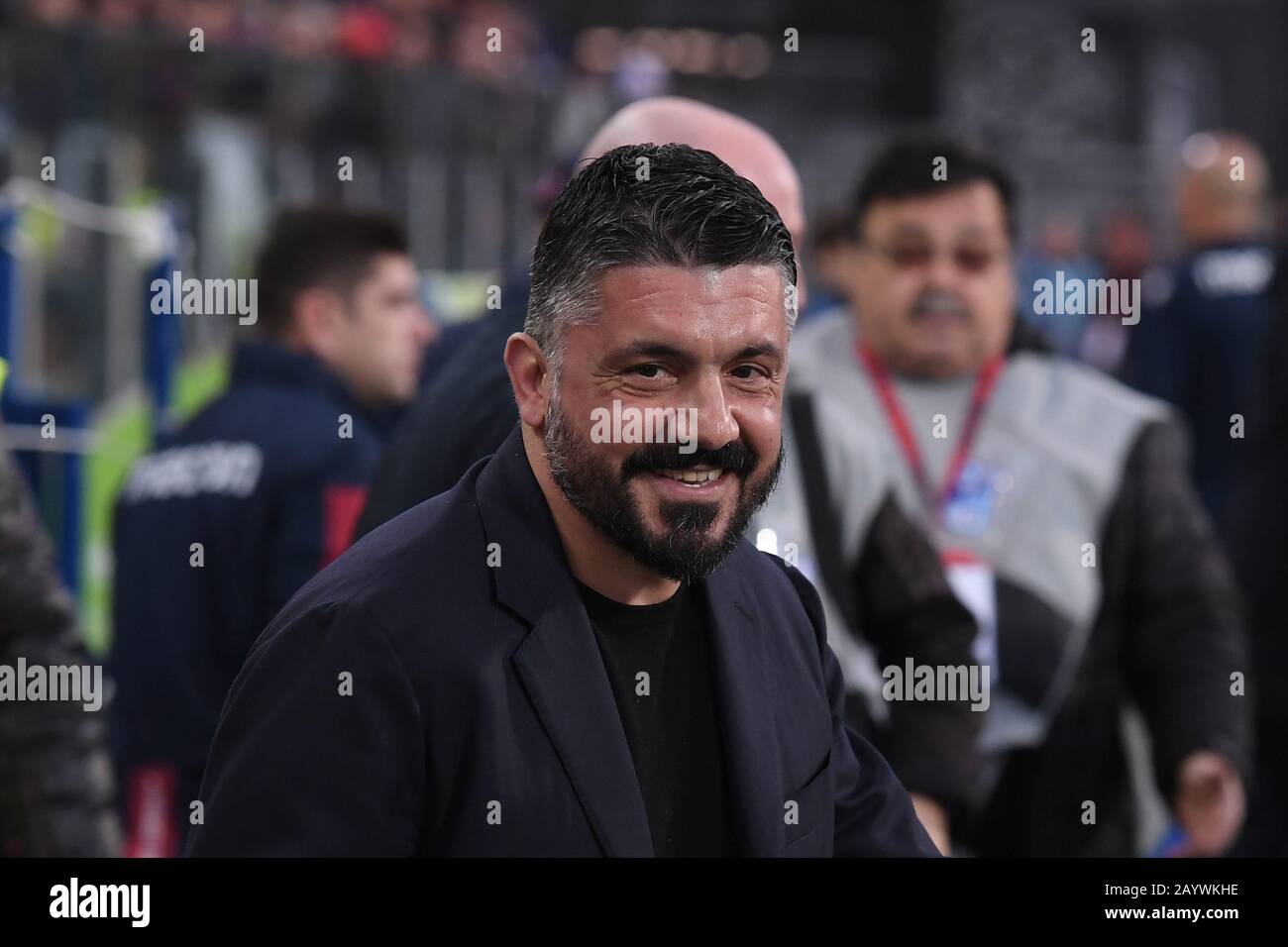 Un sorridente gennaro gattuso coach of napoli calcio hi-res stock ...