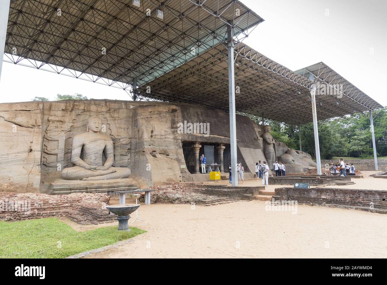 Polonnaruwa, Sri Lanka: 03/17/2020: The Gal Vihara rock temple with ...