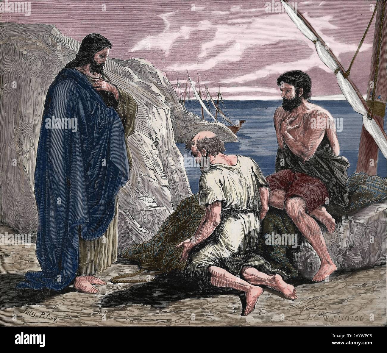 Jesus with fisherman hi-res stock photography and images - Alamy