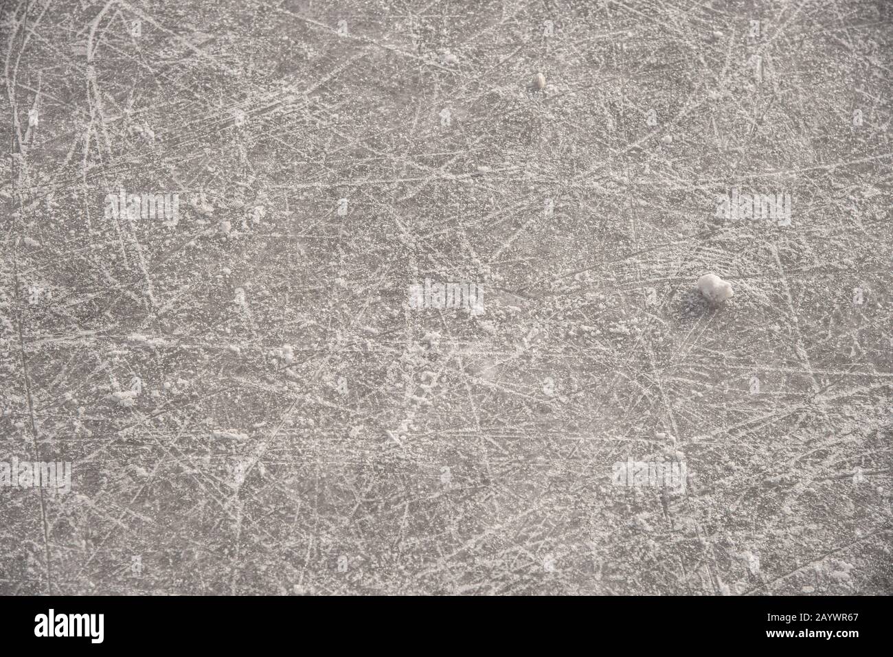 a trace on the ice left by skates on the rink Stock Photo - Alamy