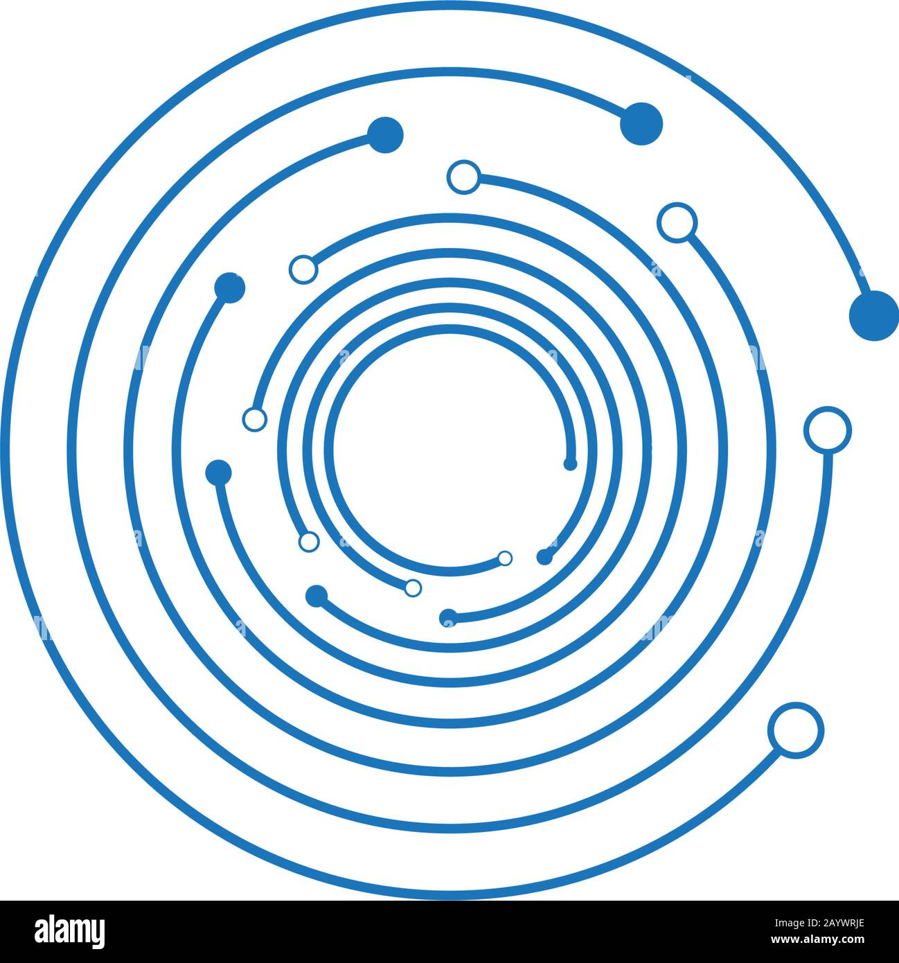 Circle circuit tech line Stock Vector Images - Alamy