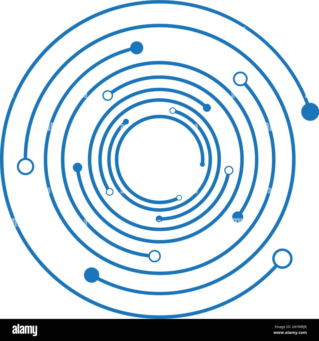 Circuit circle Template vector illustration icon design Stock Vector ...