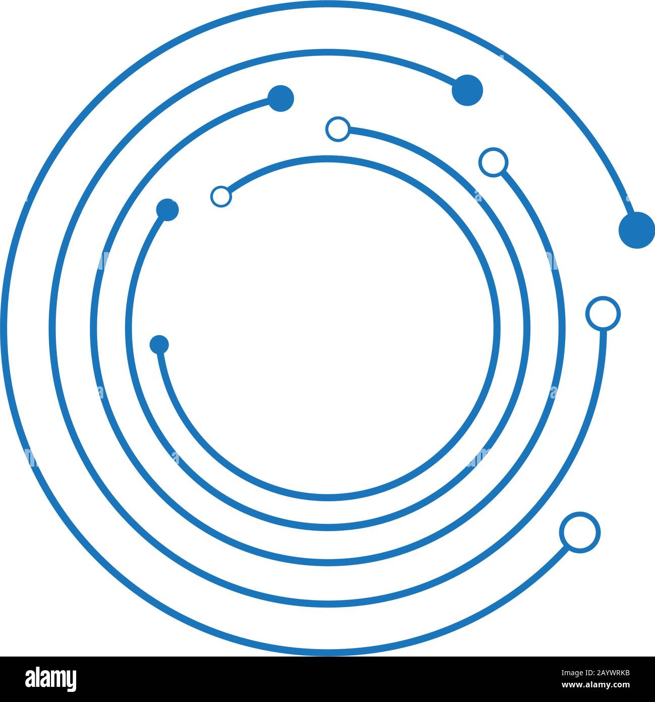 Circle circuit tech line Stock Vector Images - Alamy