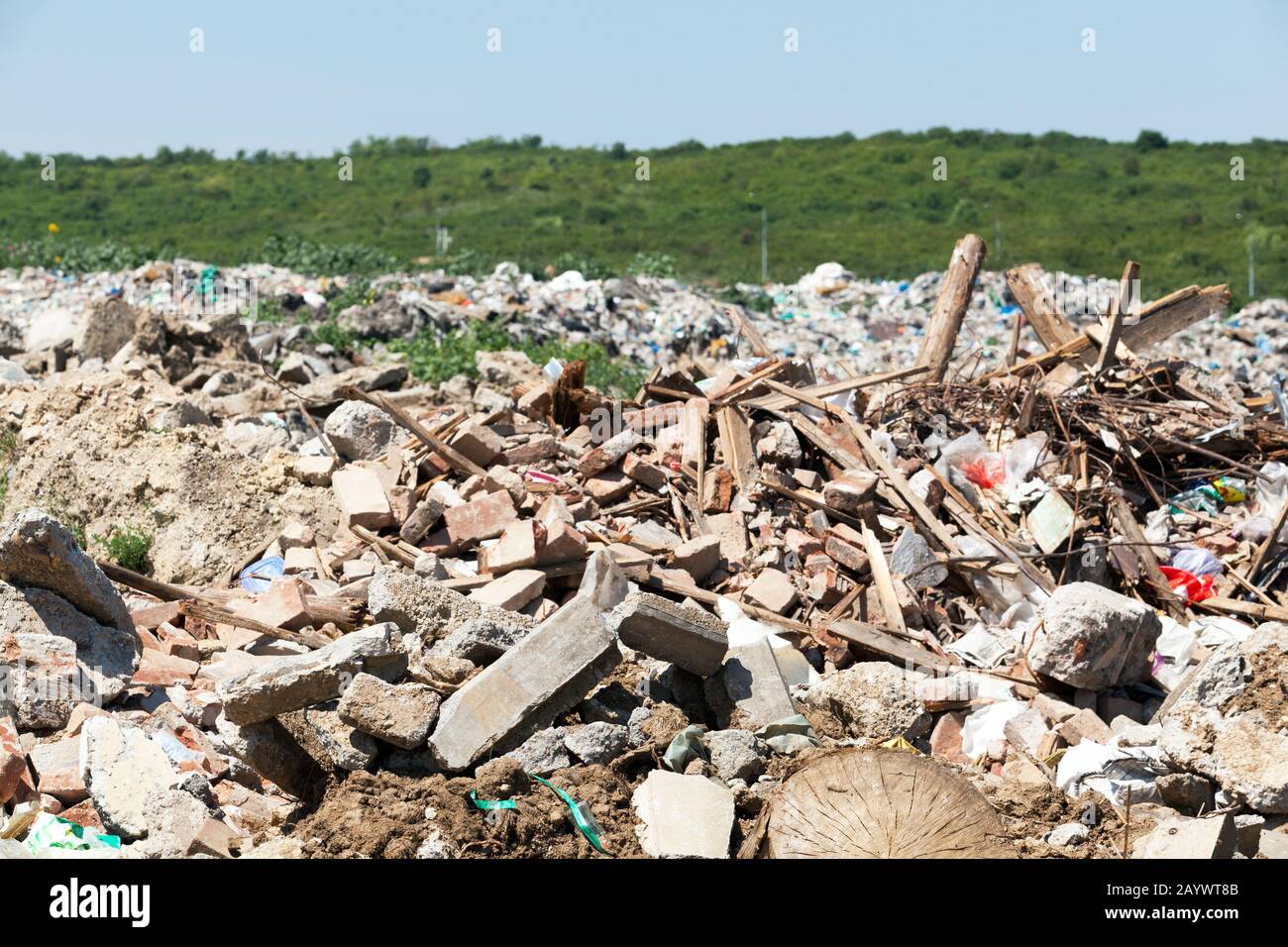 Landfill waste environmental pollution in the nature Stock Photo - Alamy
