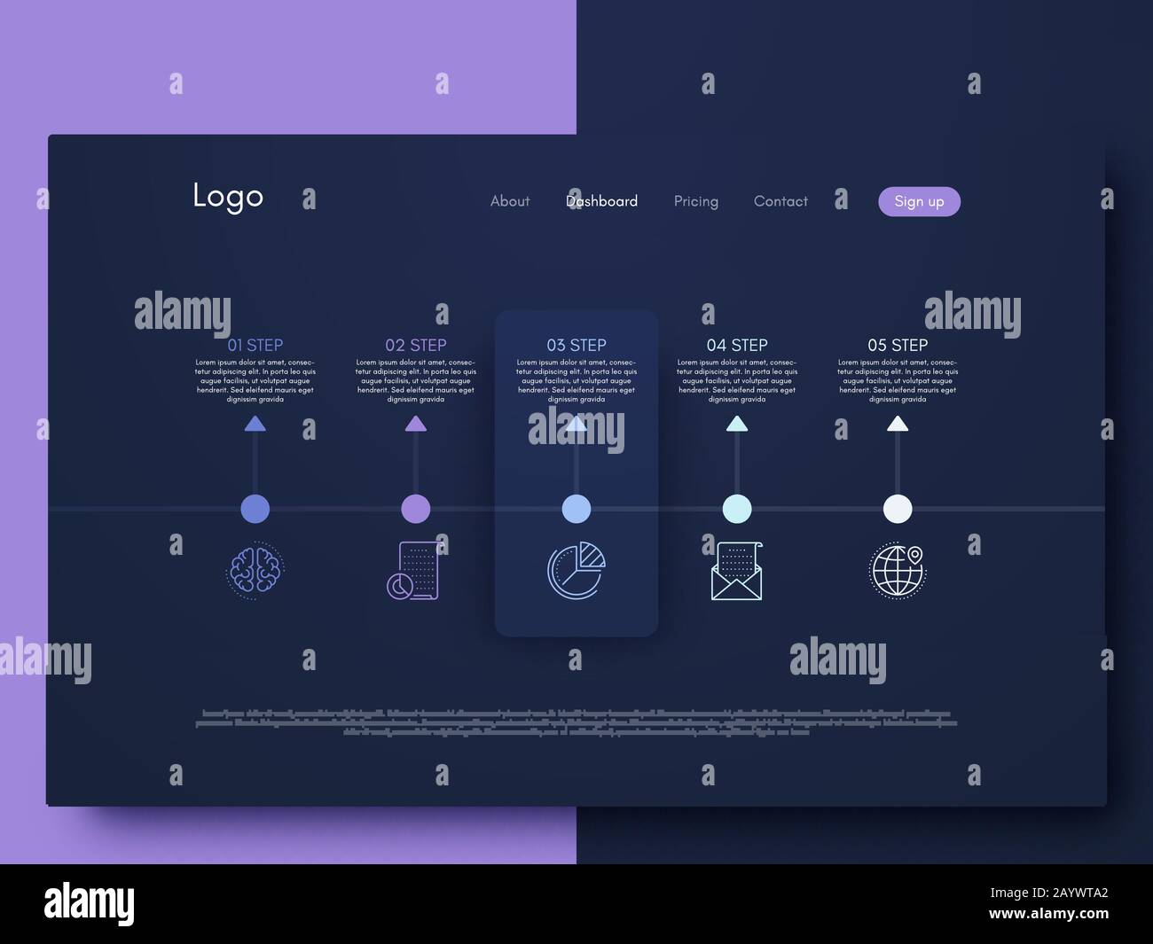 Vector graphic infographics. Template for creating mobile applications ...