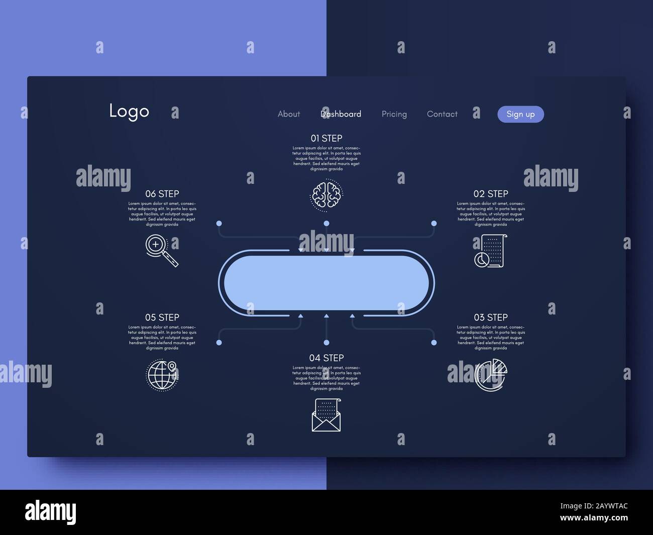 Vector graphic infographics. Template for creating mobile applications ...