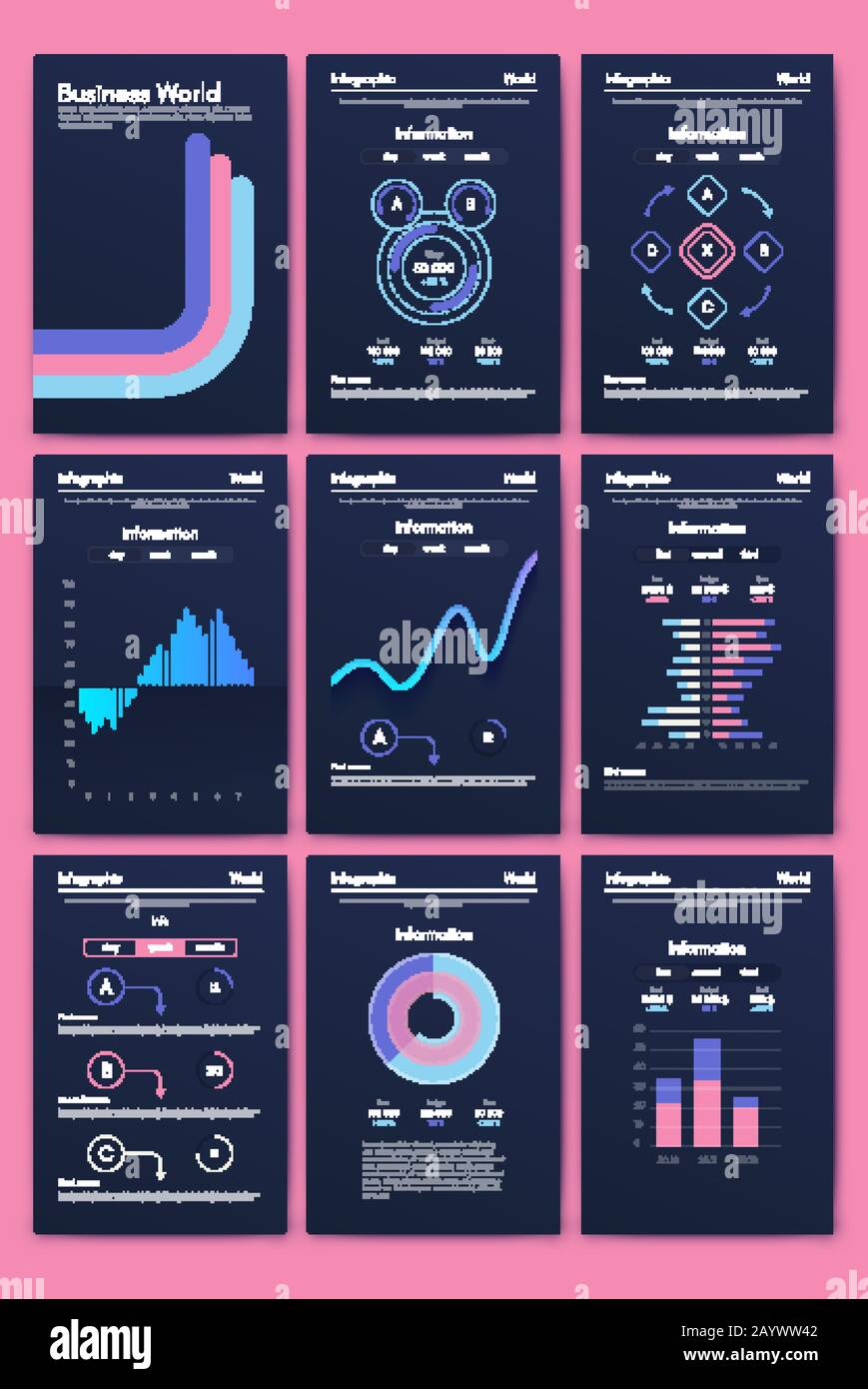 Modern infographic vector elements for business brochures. Use in ...