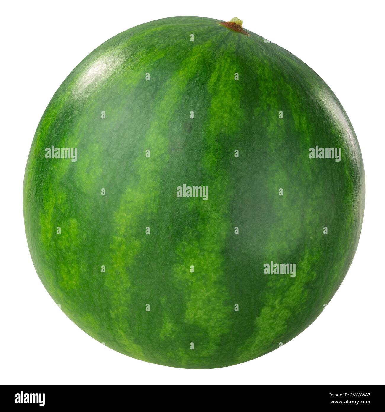 Whole Watermelon (Citrullus lanatus pepo fruit), isolated Stock Photo ...