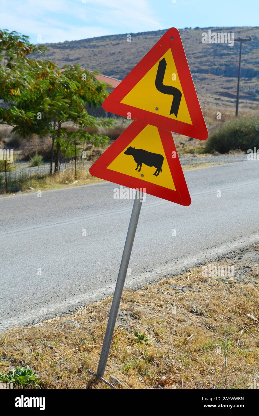 Greek street road sign hi-res stock photography and images - Alamy