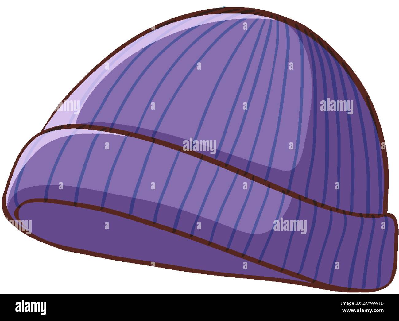 Purple winter hat on white background illustration Stock Vector Image ...