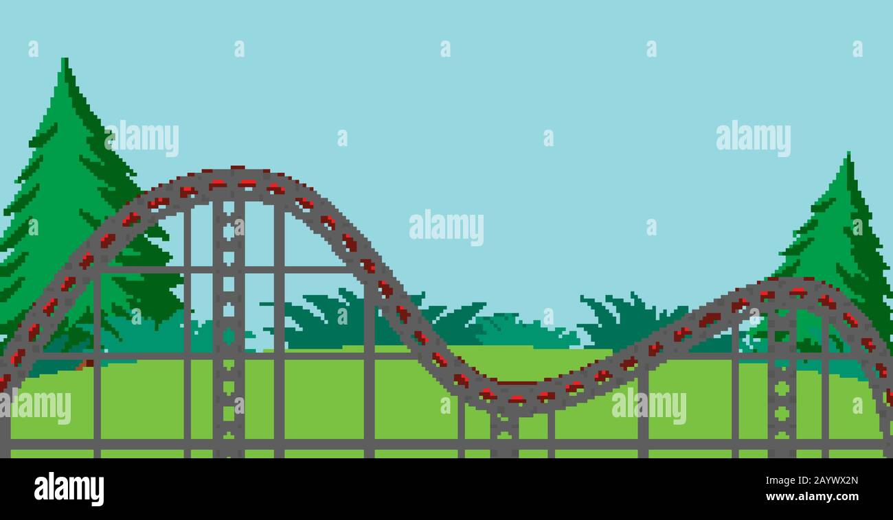 Empty Roller Coaster Cart Clipart