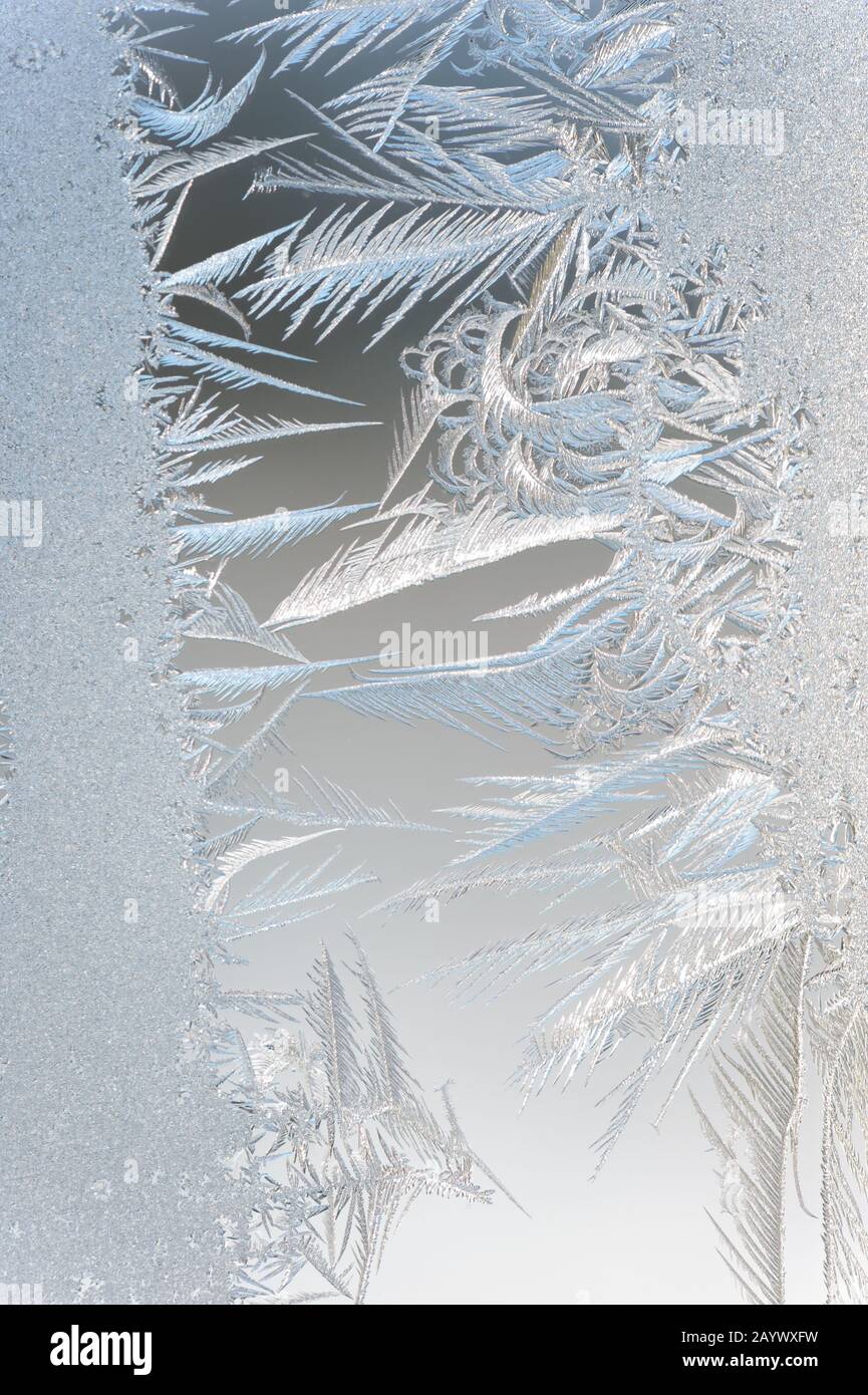 Ice crystals on window glass Stock Photo - Alamy