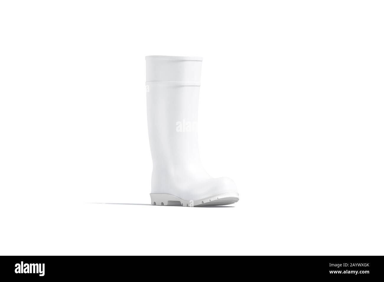 Blank white rubber wellington boot mock up, side view Stock Photo - Alamy