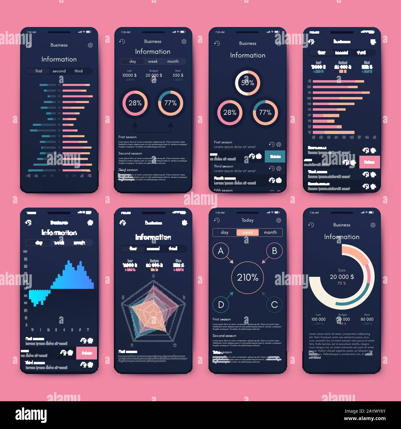 Modern infographic vector elements for business brochures. Use in ...
