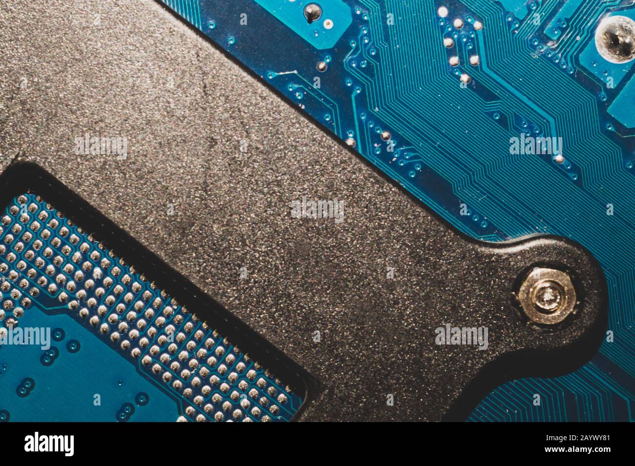 Processor pins macro. computer motherboard close up. cpu pins on a ...