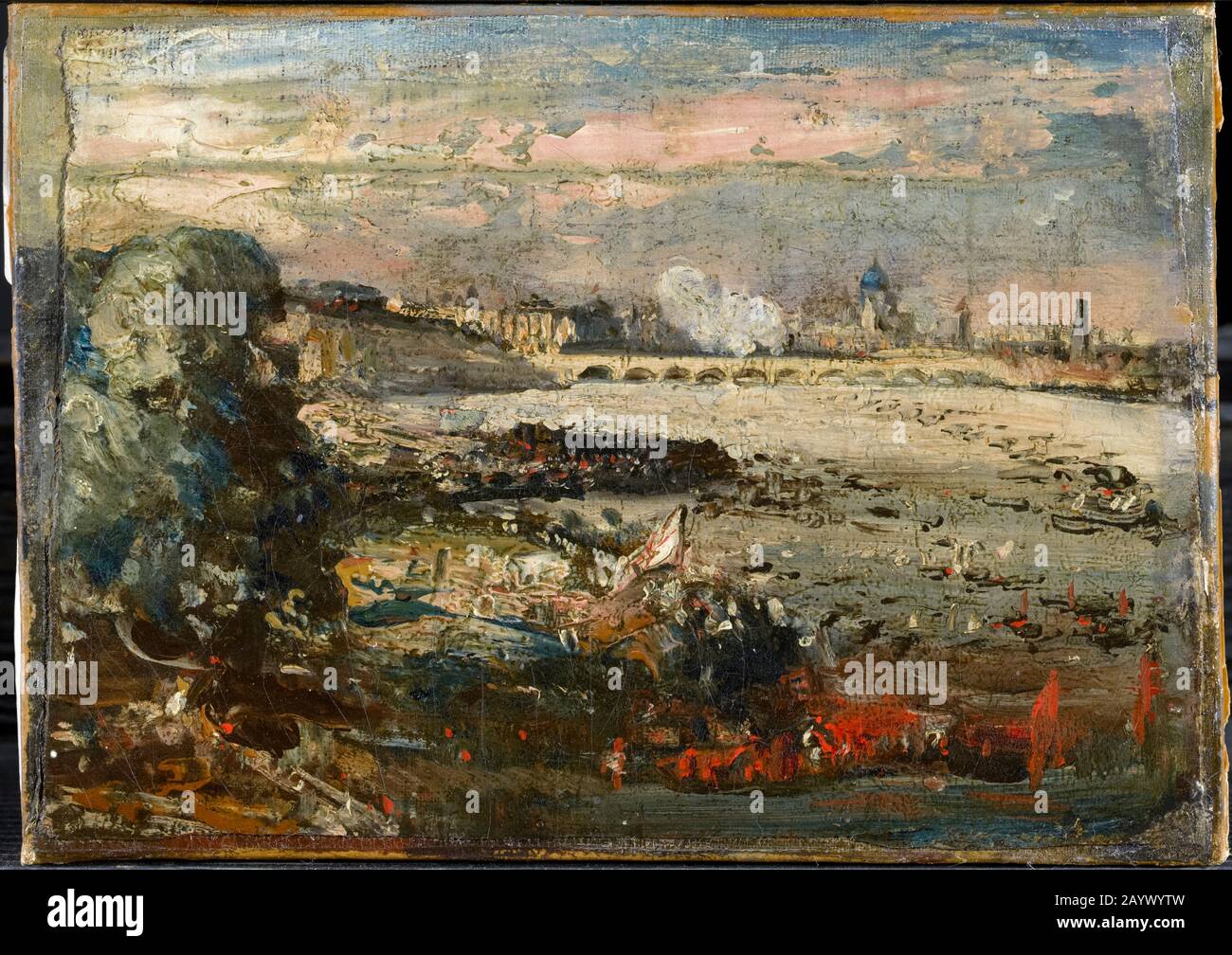 The opening of waterloo bridge seen from whitehall stairs hi-res stock ...