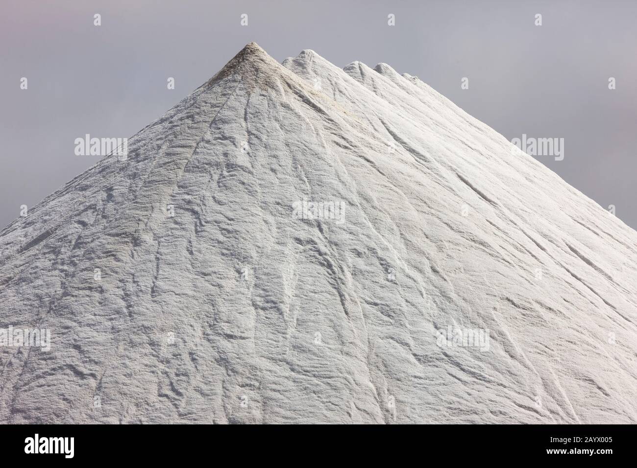 Salt production, Salt pile at Saltworks, near Walvis Bay, Namibia Stock ...