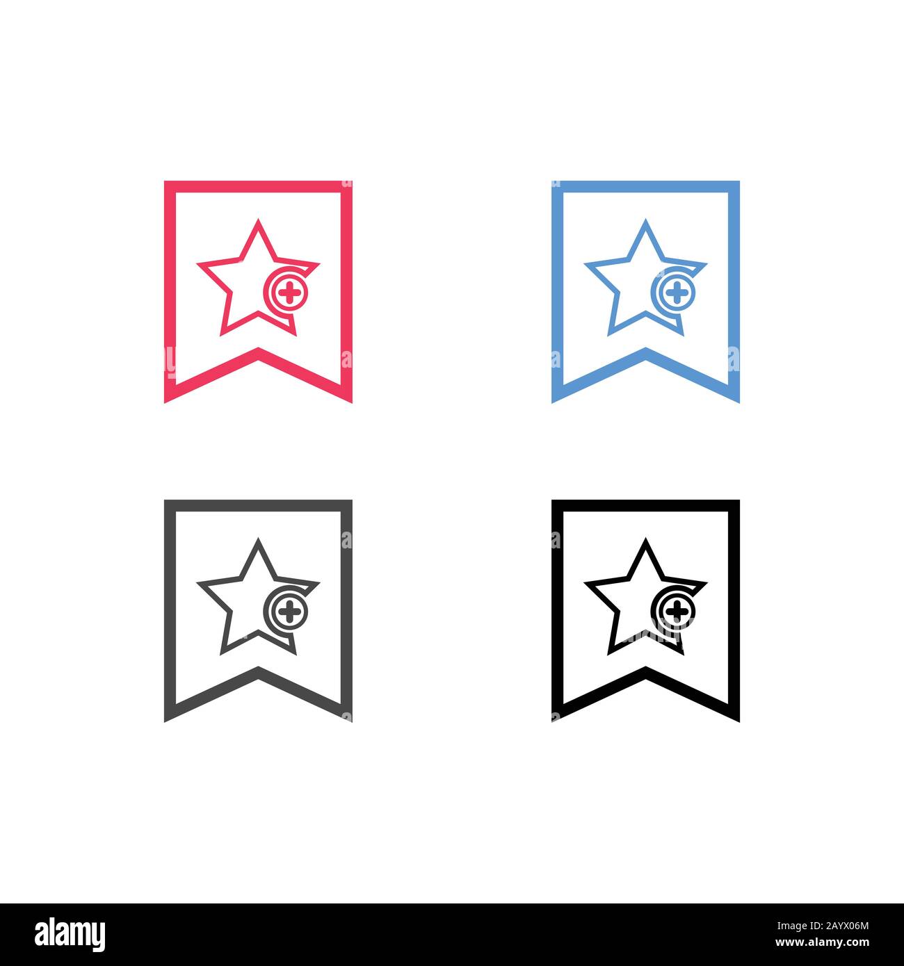 Favorites icon with plus symbol. Favorite icon, Star add plus sign ...