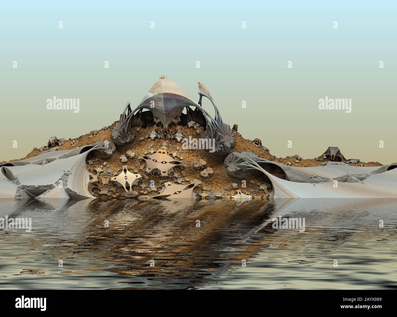 Computer rendered virtual scenery for creative design Stock Photo - Alamy