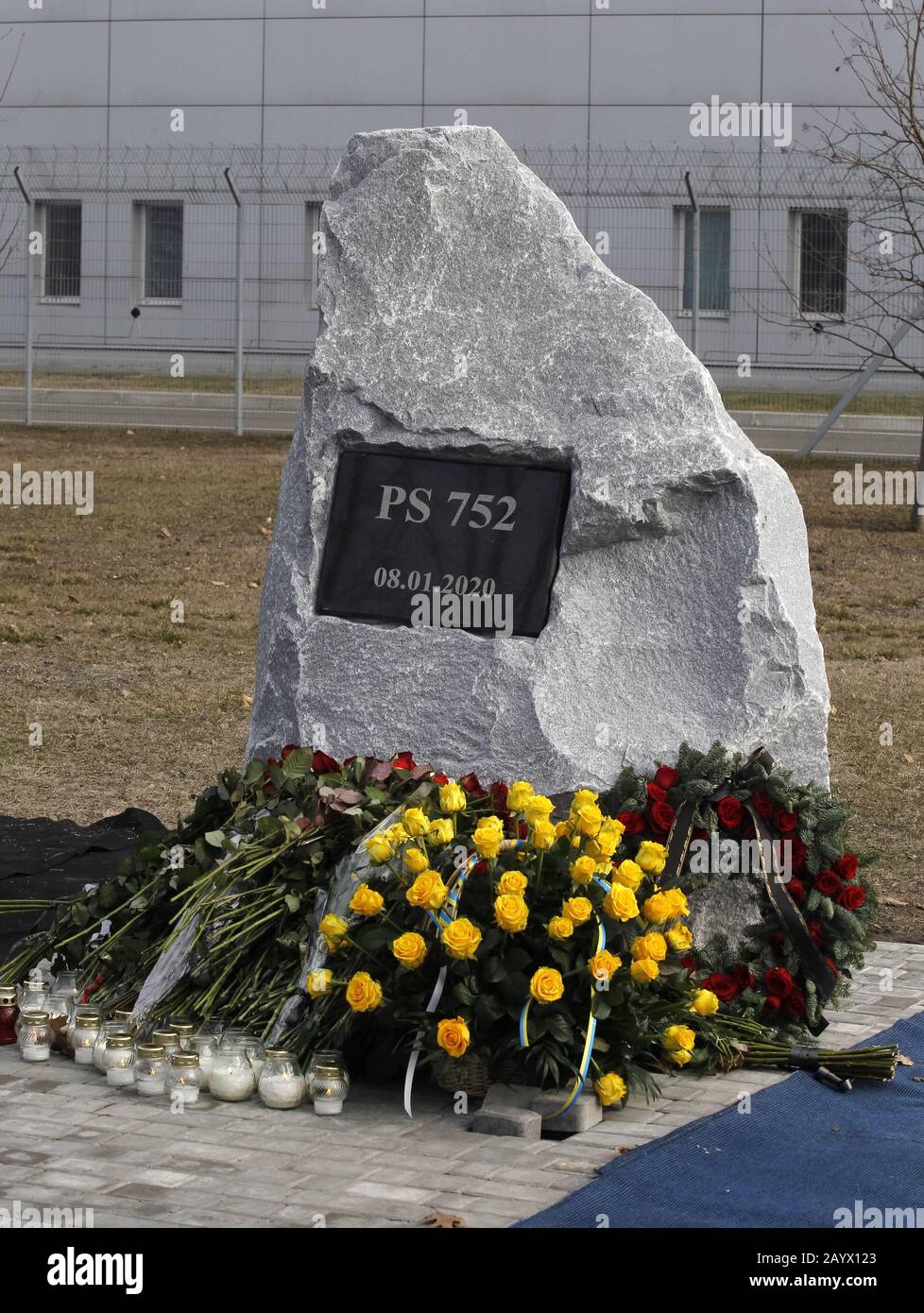 Kiev, Ukraine. 17th Feb, 2020. A memorial stone seen during a ceremony ...