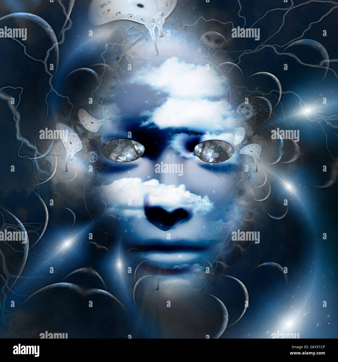 Melting clock face hi-res stock photography and images - Alamy