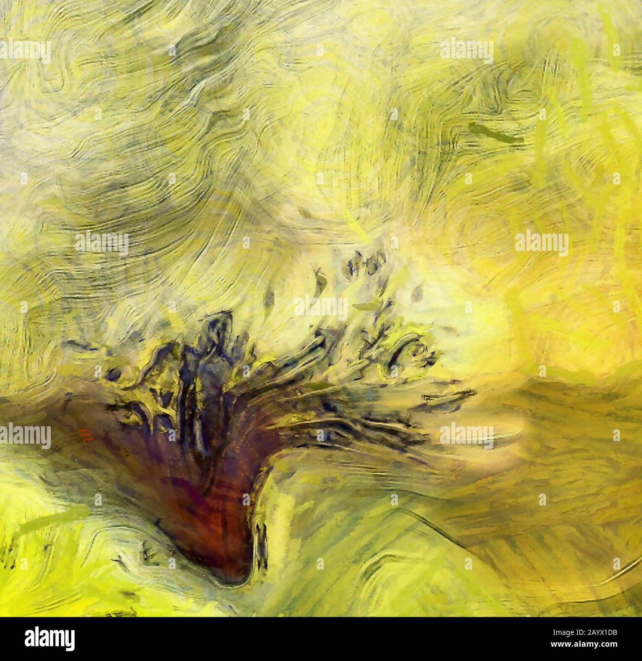 Colorful abstract painting. Brush strokes Stock Photo - Alamy